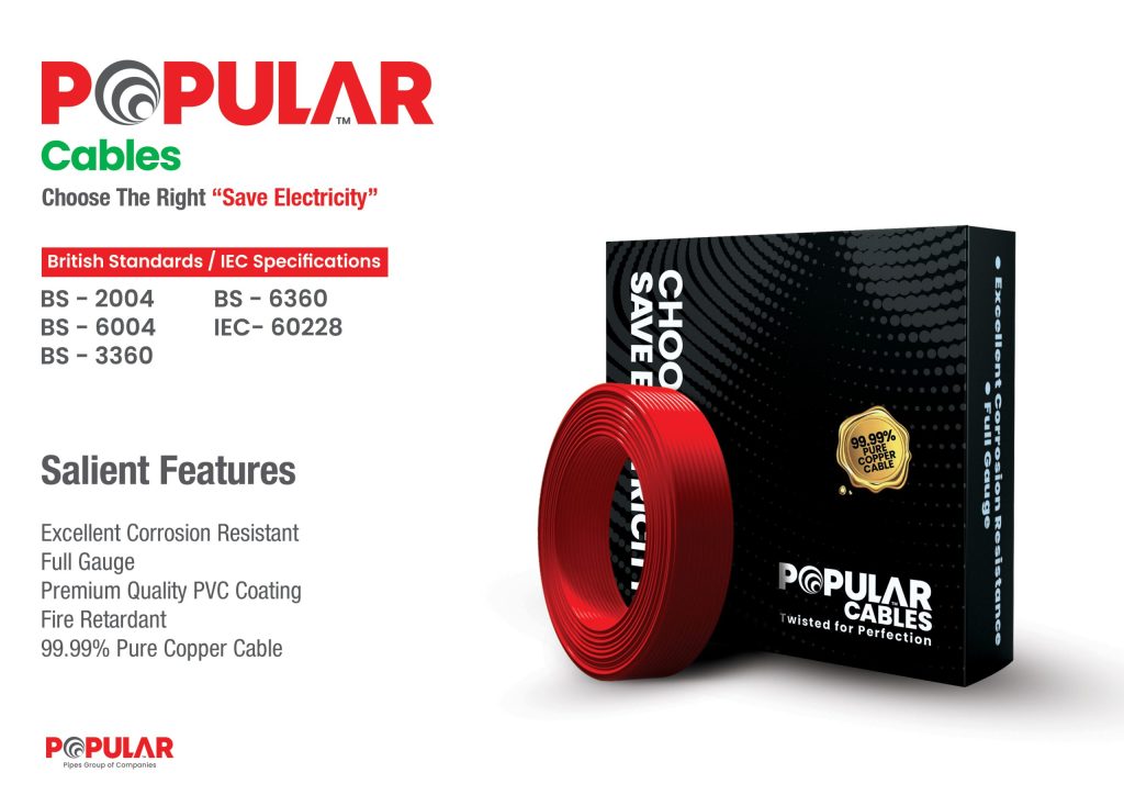 Popular Cables Updated Brochure - Popular Pipes Group of Companies