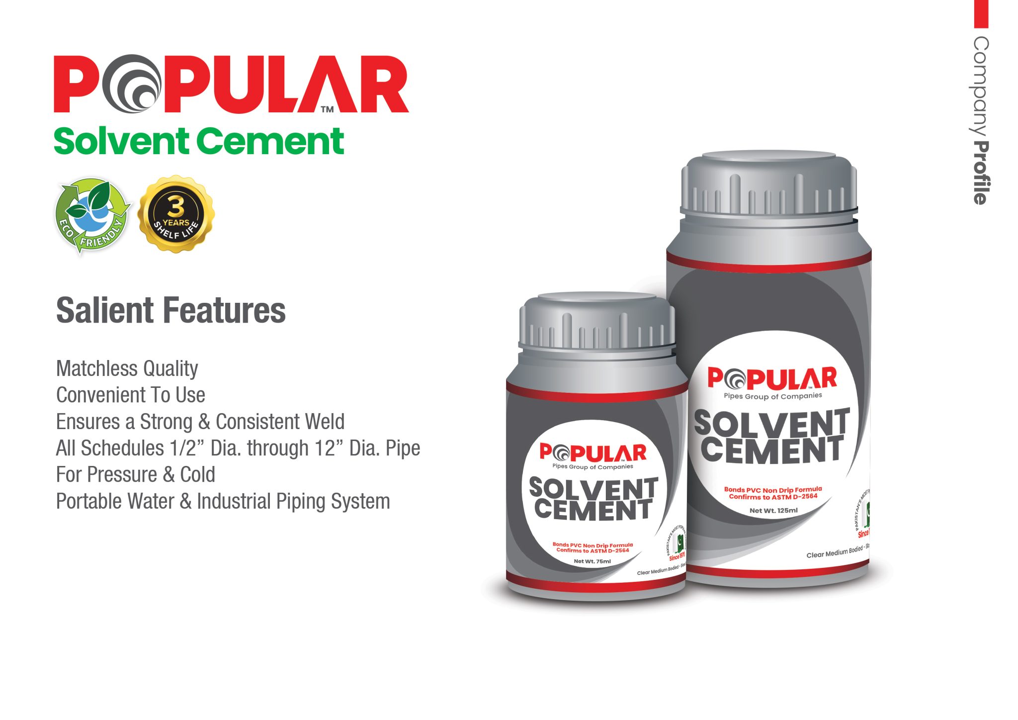 Popular Solvent Cement Brochure - Popular Pipes Group of Companies