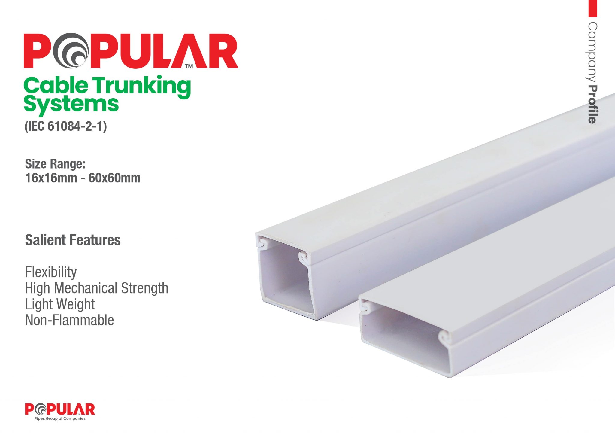 Popular Cable Trunking System Brochure - Popular Pipes Group of Companies