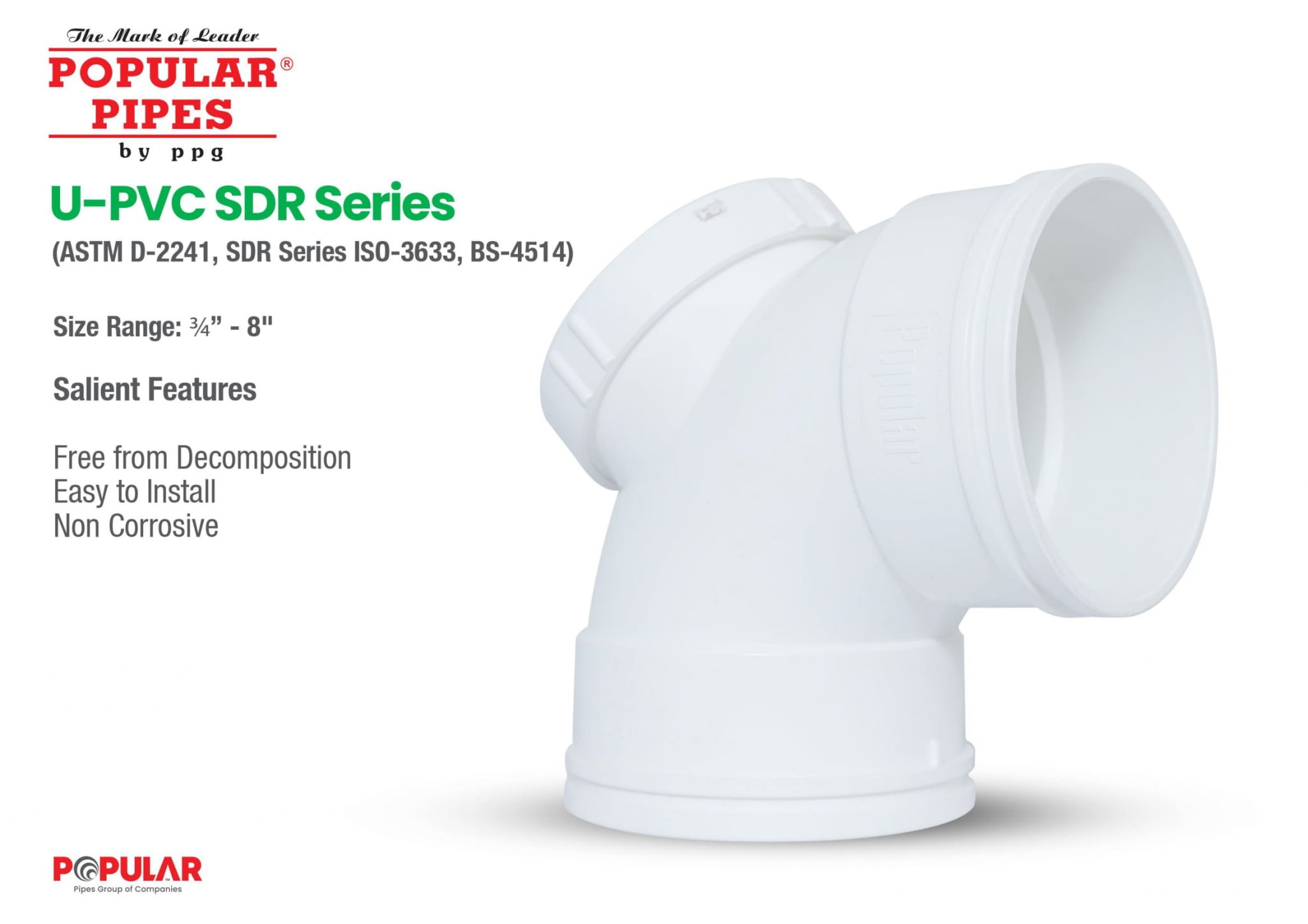 UPVC Pipes: SDR Series Brochure - Popular Pipes Group of Companies